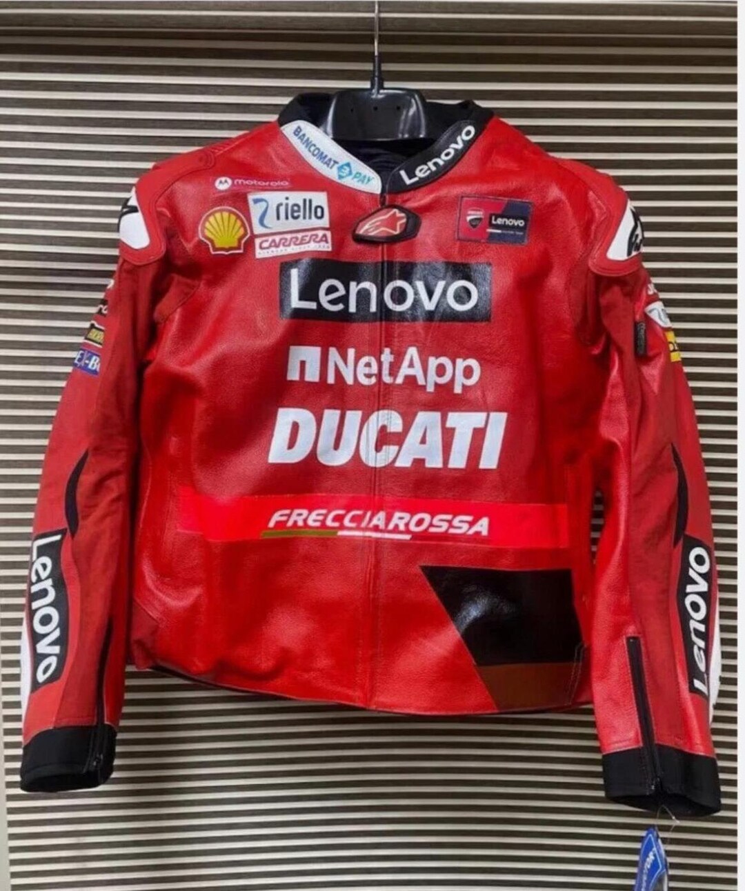 Ducati Lenovo Series Leather Jacket Men's Racing Jacket With Protection ...