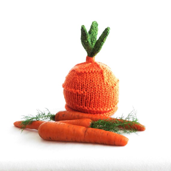 Carrot Top Hat Vegetable Hat Baby Size Ready to Ship - Etsy