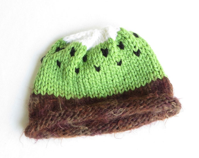 Kiwi Hat - Soft Hand Knit - Baby Size - Ready to Ship - Etsy