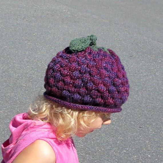 Items similar to Raspberry Blackberry Grapes Hat - Child Size - Soft ...