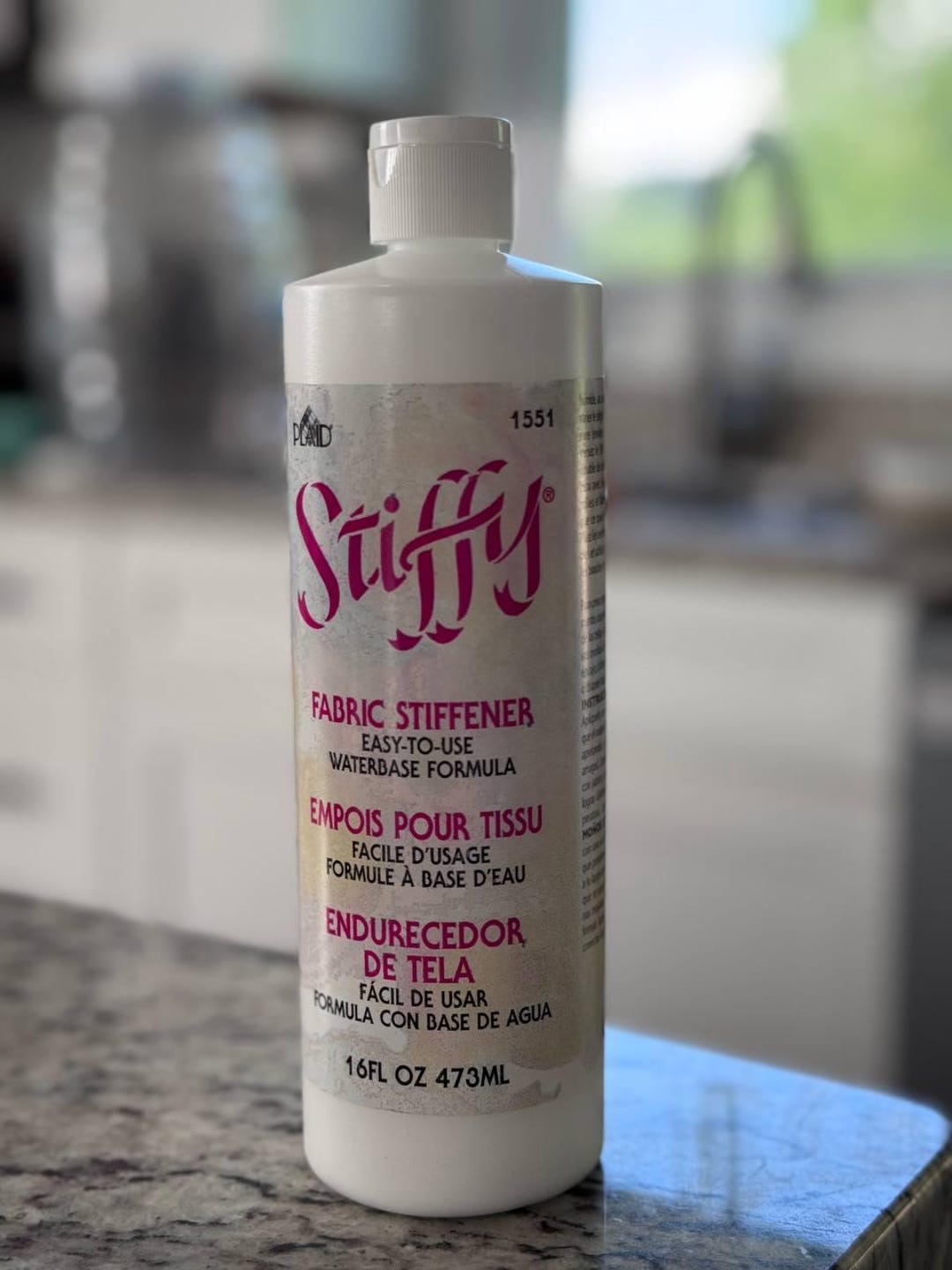 Stiffy Fabric Stiffener - 16 Oz - Liquid Textile Hardener for Sewing ...