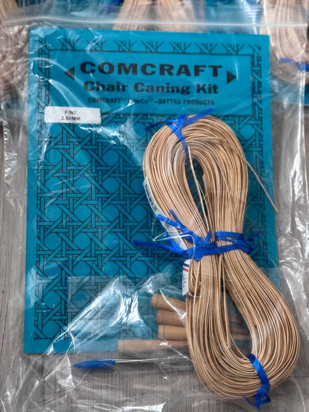 Chair Caning Kit - 2.5mm Rattan Cane Pegs - Comcraft DIY Seat Weaving ...