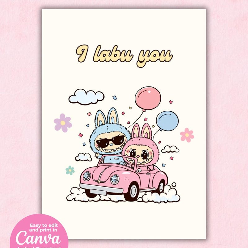 Printable Labubu Box - Etsy