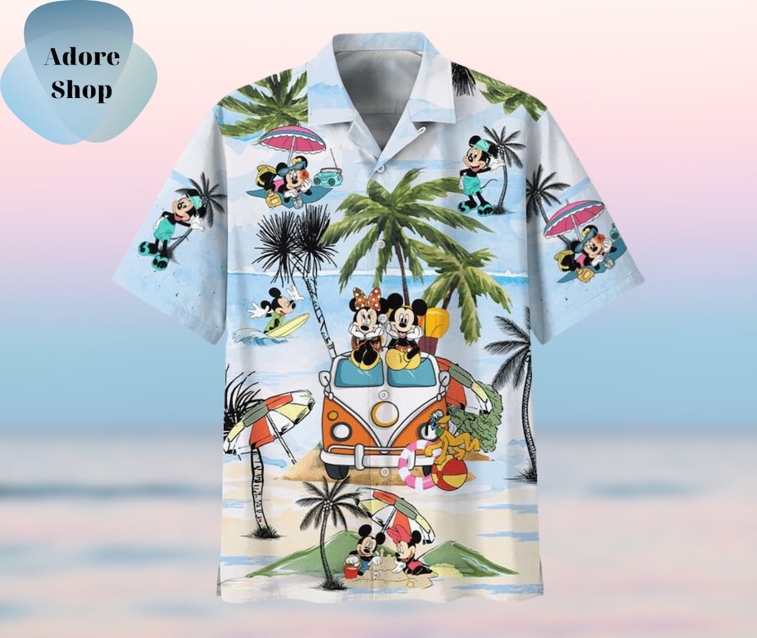 Mickey Mouse Aloha Shirt Disney-inspired Hawaiian Shirt for a - Etsy