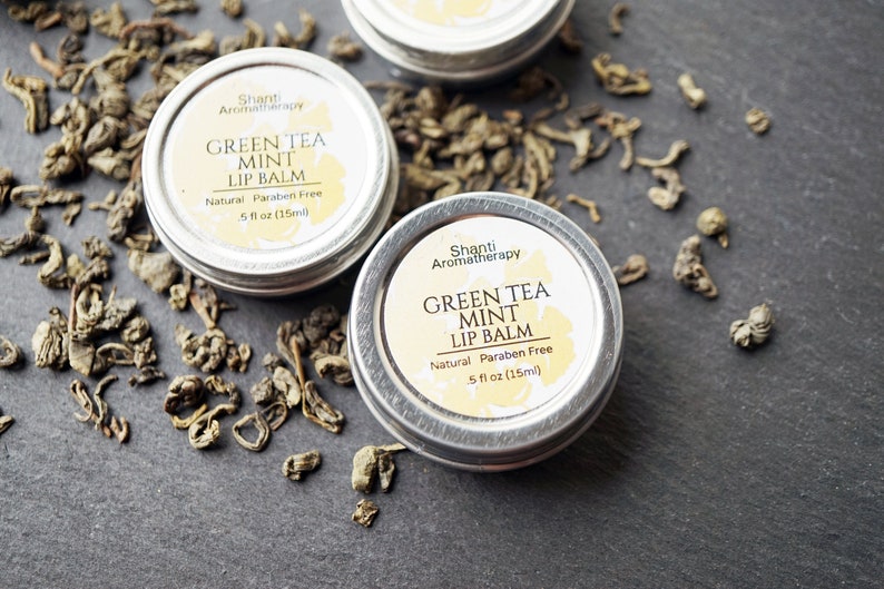Green Tea and Mint Lip Balm All Natural Lip Balm Organic - Etsy