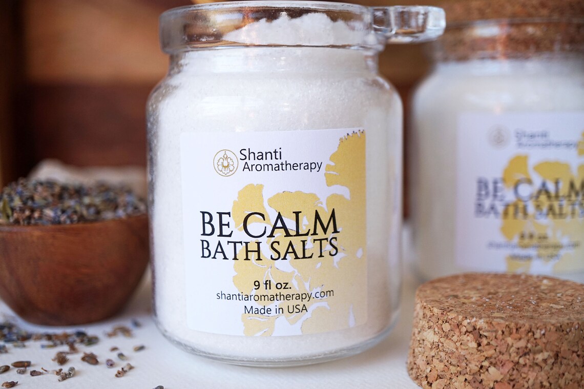 Be Calm Relaxing Bath Salts - Lavender - Stress Relief - Restful Sleep ...