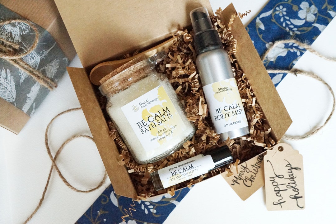 Be Calm Lavender Self Care Gift Set for Relaxation Stress Relief ...