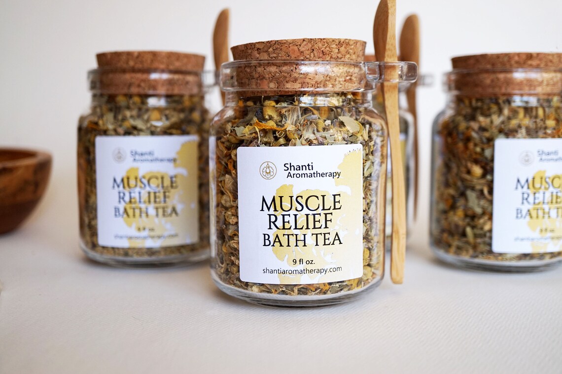 Muscle Relief Bath Tea Organic All Natural Bath Soak - Etsy