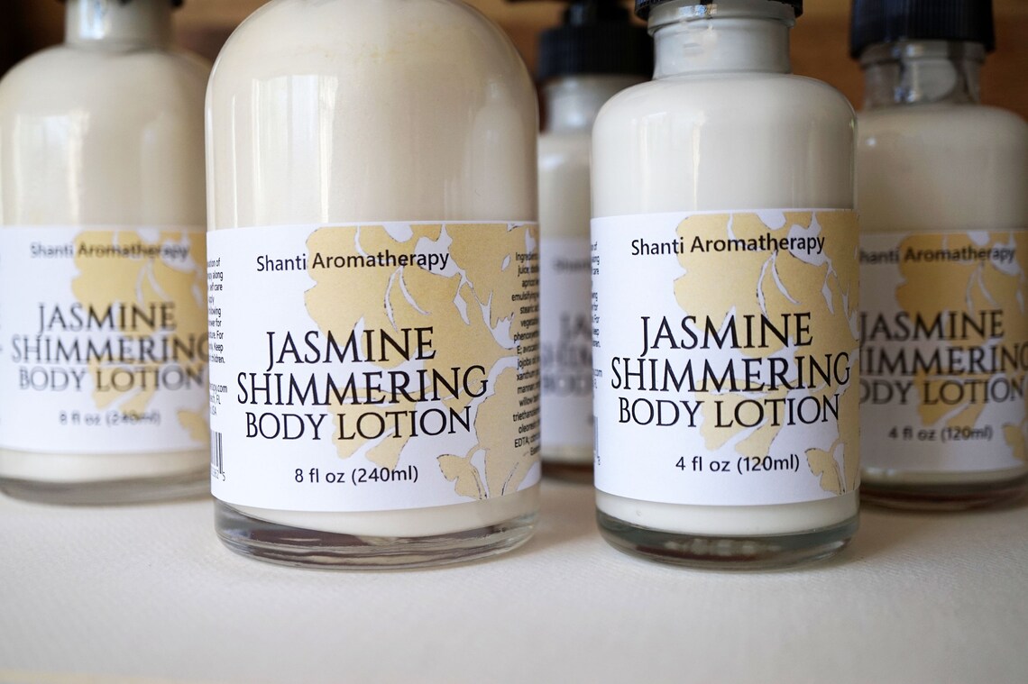 Jasmine Shimmering Body Lotion - Shimering Mica All Natural Body Lotion ...