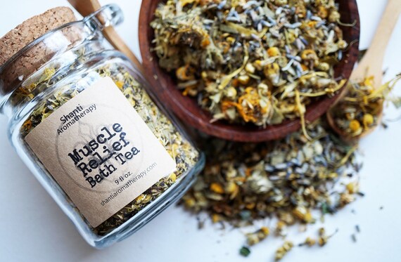 Muscle Relief Bath Tea Organic All Natural Bath Soak | Etsy