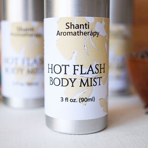 Hot Flash Cool and Refreshing Body Mist - 3oz Cooling Essential Oils ...