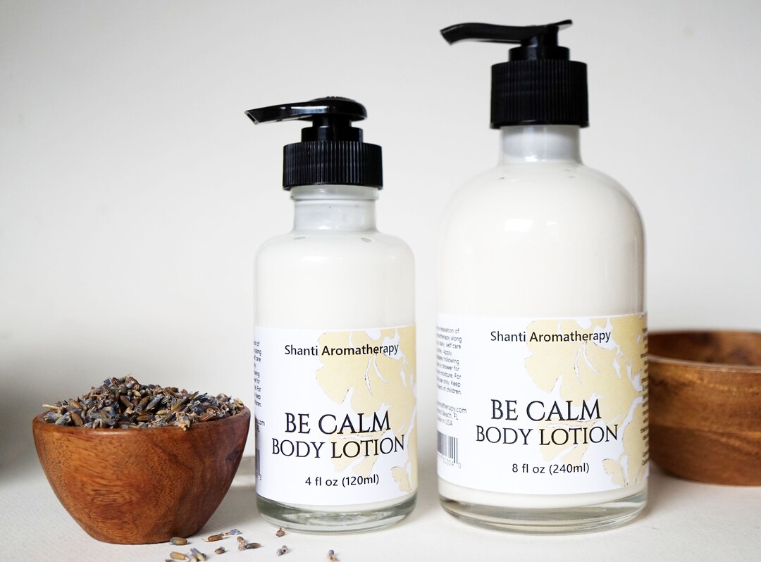 Be Calm Body Lotion - 4oz or 8oz All Natural Lotion, Aromatherapy Body ...
