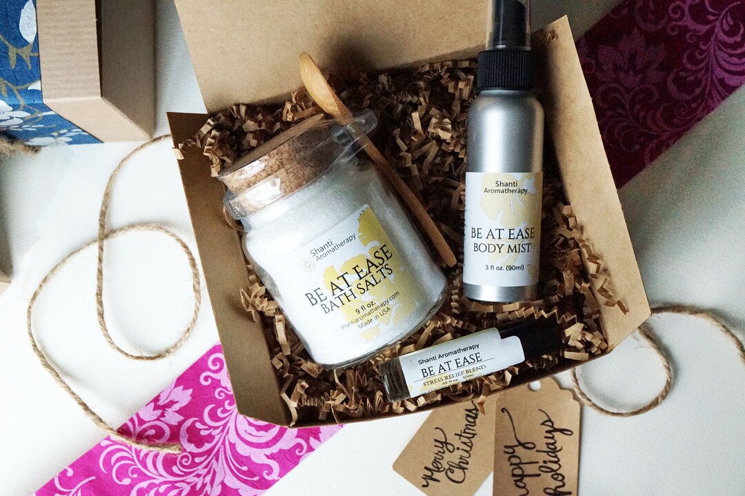 Be at Ease Spa Gift Box - Spa Gift Set - Stress Relief Gift- Self Care ...