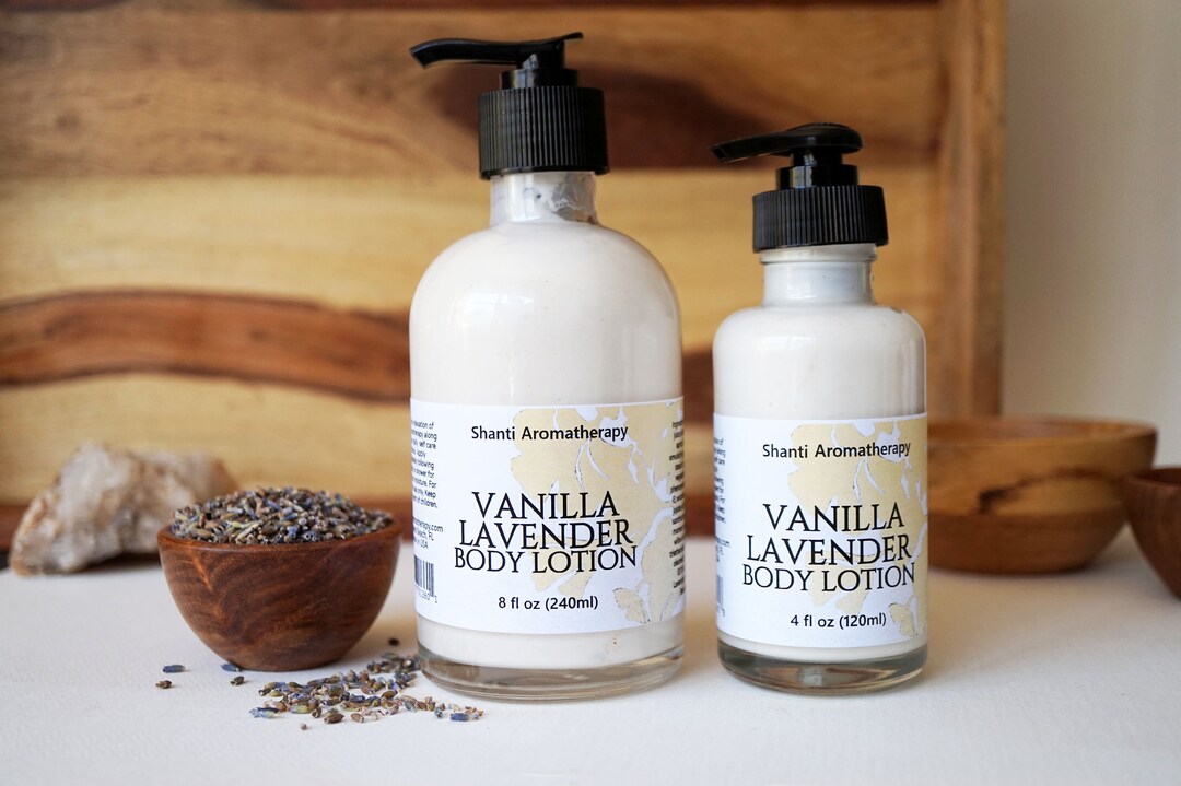Loción de vainilla y lavanda Loción corporal vegana totalmente natural ...