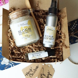 Be Calm Lavender Self Care Gift Set for Relaxation Stress Relief ...