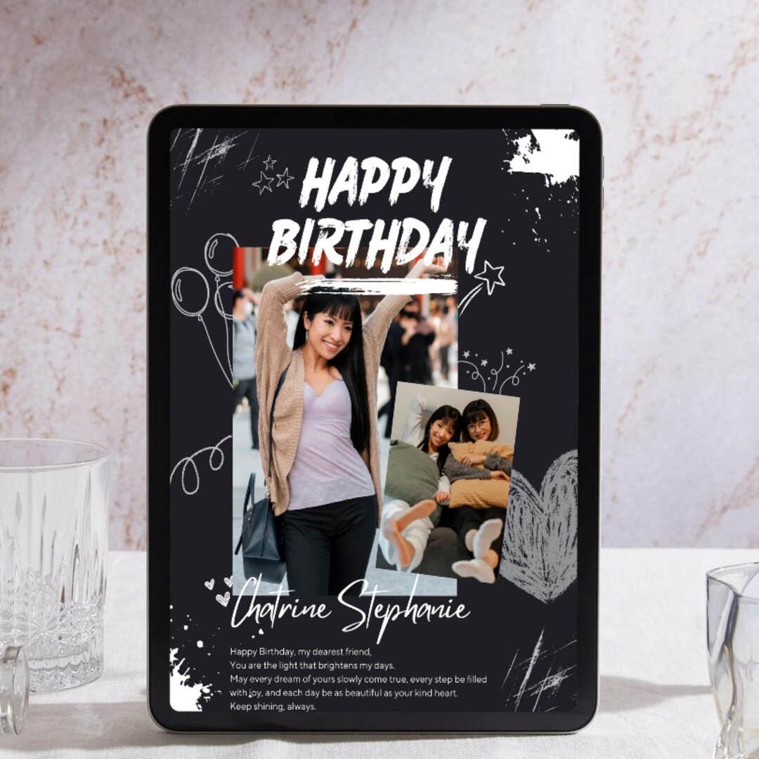 Personalized Birthday Poster (card) – Custom Photo Gift for Best Friend ...