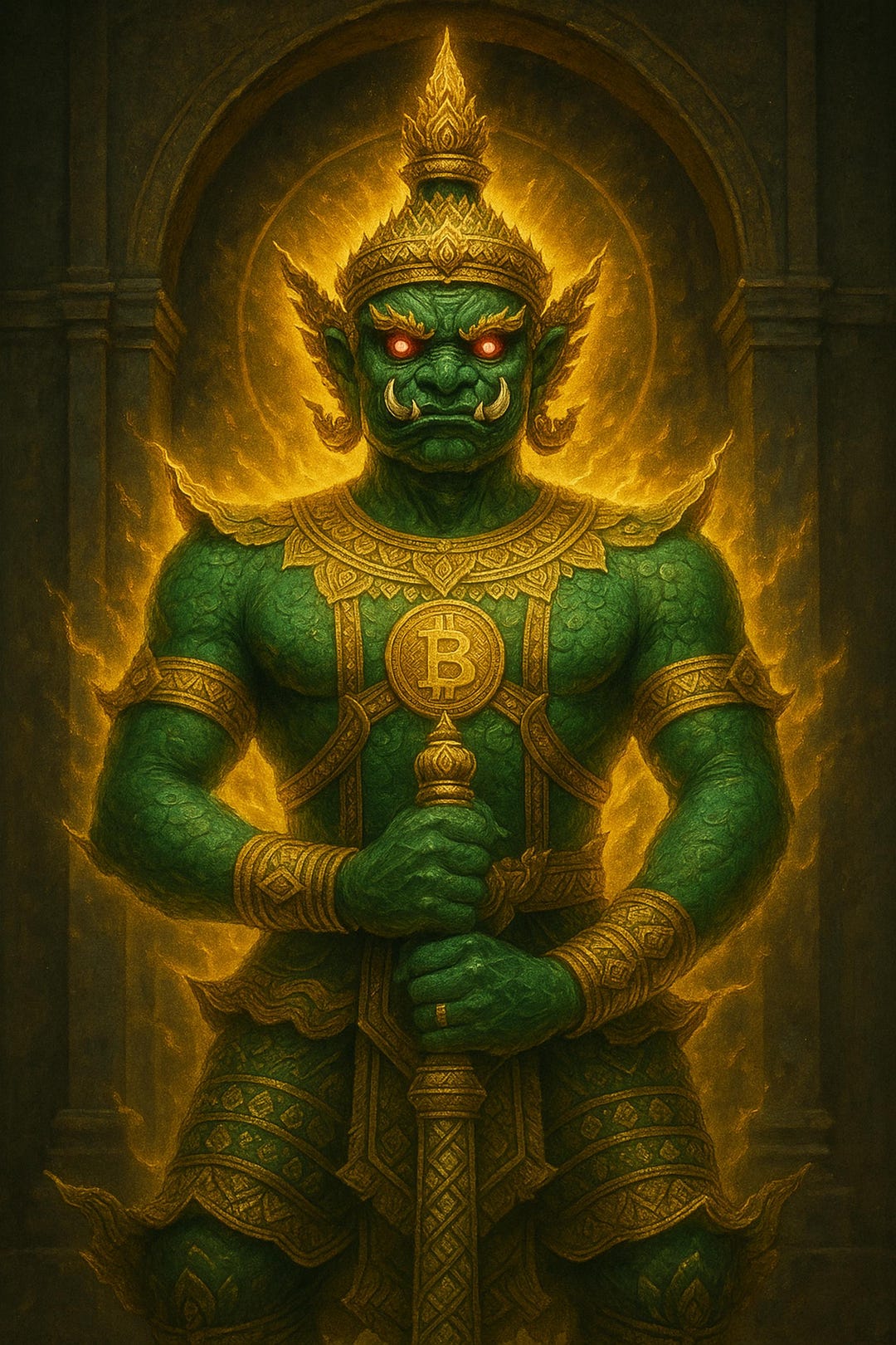 Thai Green Guardian Giant 8k Wallpaper - Etsy