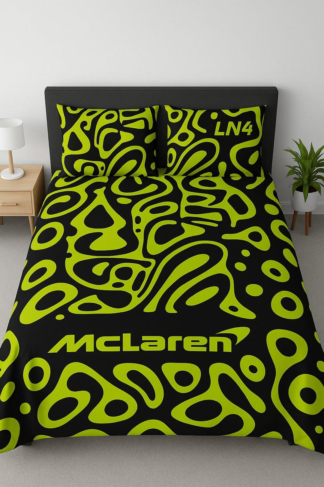 Lando Norris 4 Bedsheet Including Pillows, Lando Norris 4 Bedsheet for ...