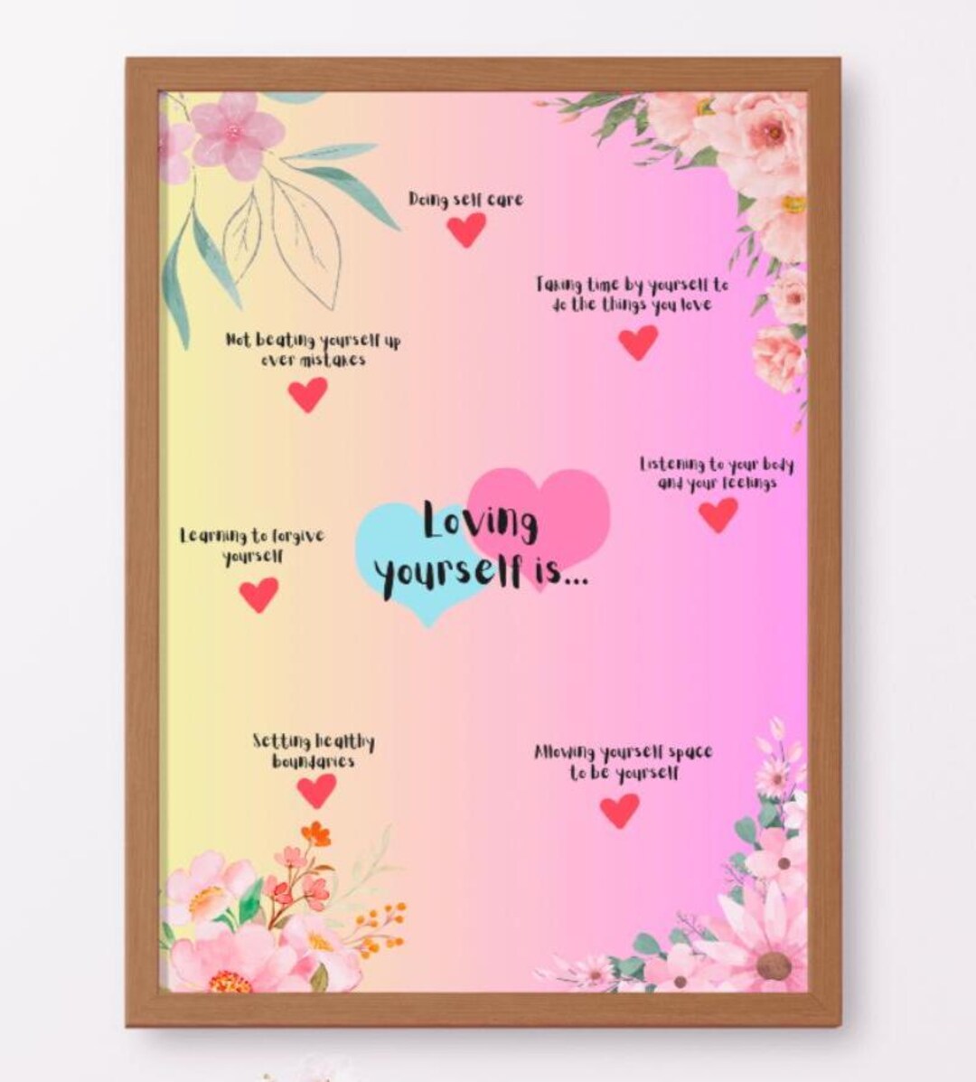 Self Love Poster, Loving Yourself Poster - Etsy