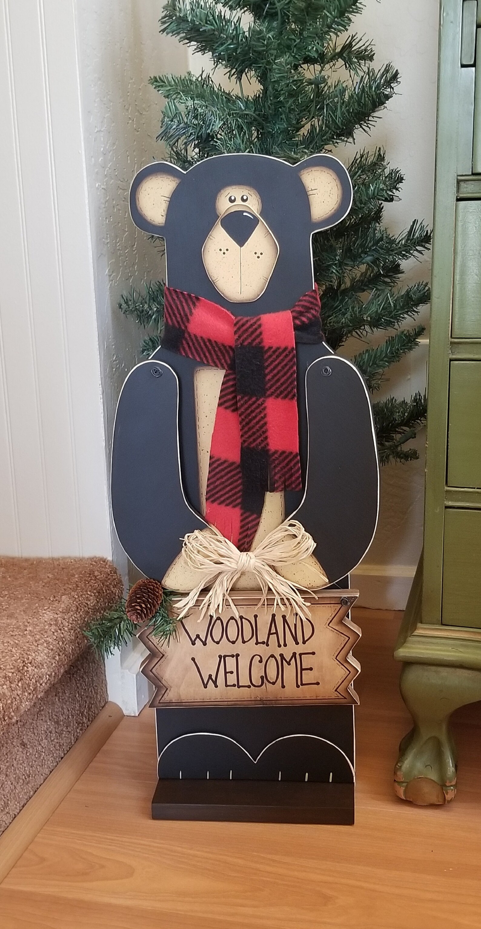 Bear Porch Greeter Porch Sign Bear Sign Welcome Sign Hand - Etsy