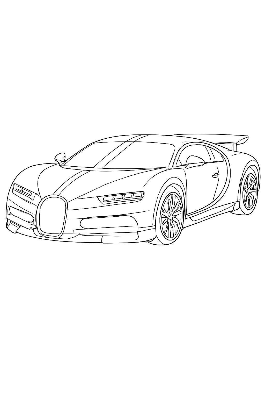 Exotic and Supercar Coloring Pages – Digital Printable Car Designs for ...