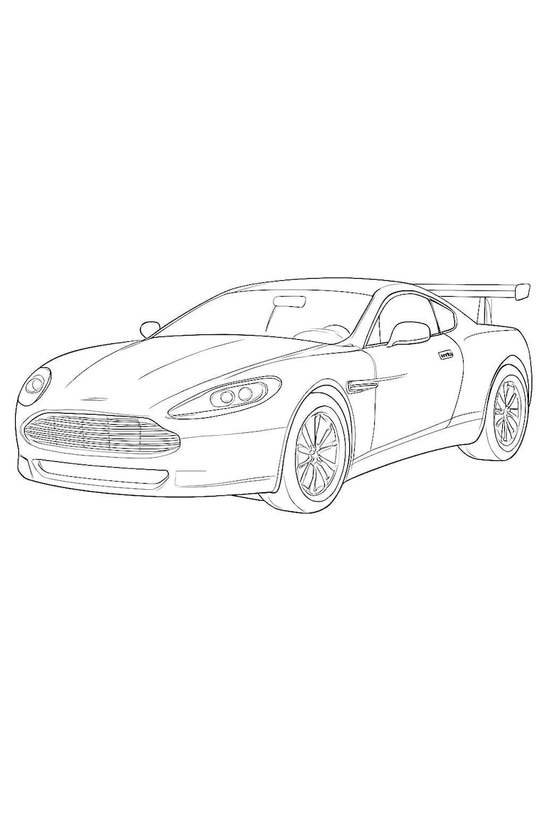 Exotic, Sportscar and Supercar Coloring Pages – Digital Printable Car ...