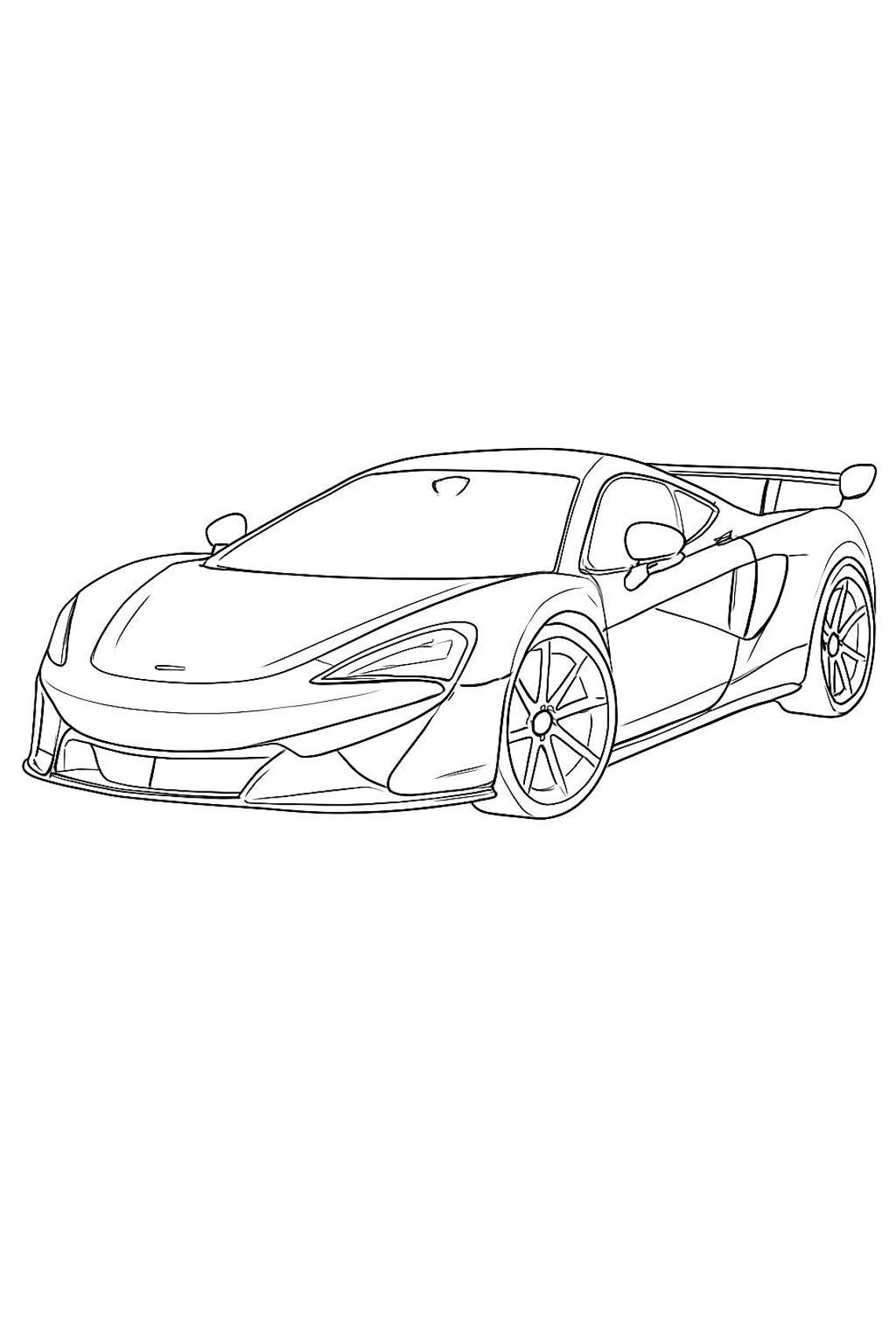 Exotic and Supercar Coloring Pages – Digital Printable Car Designs for ...