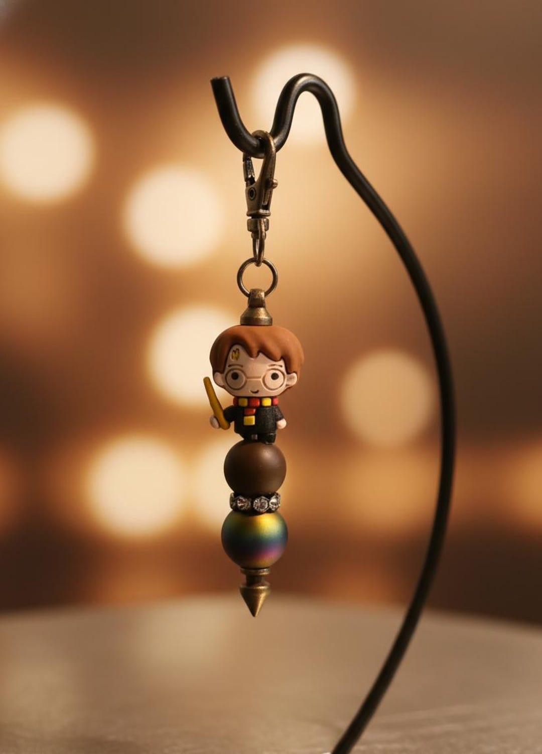 Harry Potter Inspired Keychain, Wizard Boy With Wand Charm, Harry ...