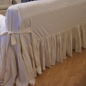 Slipcover/ruffled Slipcover/sofa Slipcover/shabby Slipcover/cottage ...