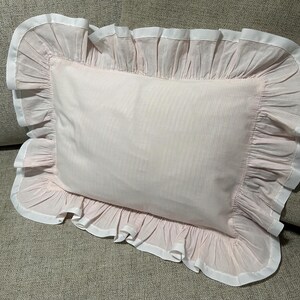 Throw Pillow/ruffled Pillow/pillow Cover/ Pink Pillow Cover/small ...