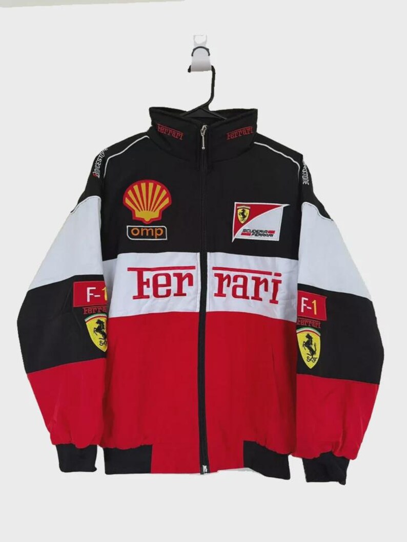 Retro Ferrari F1 Jacket Embroidered Unisex Jacket - Vintage Racing ...