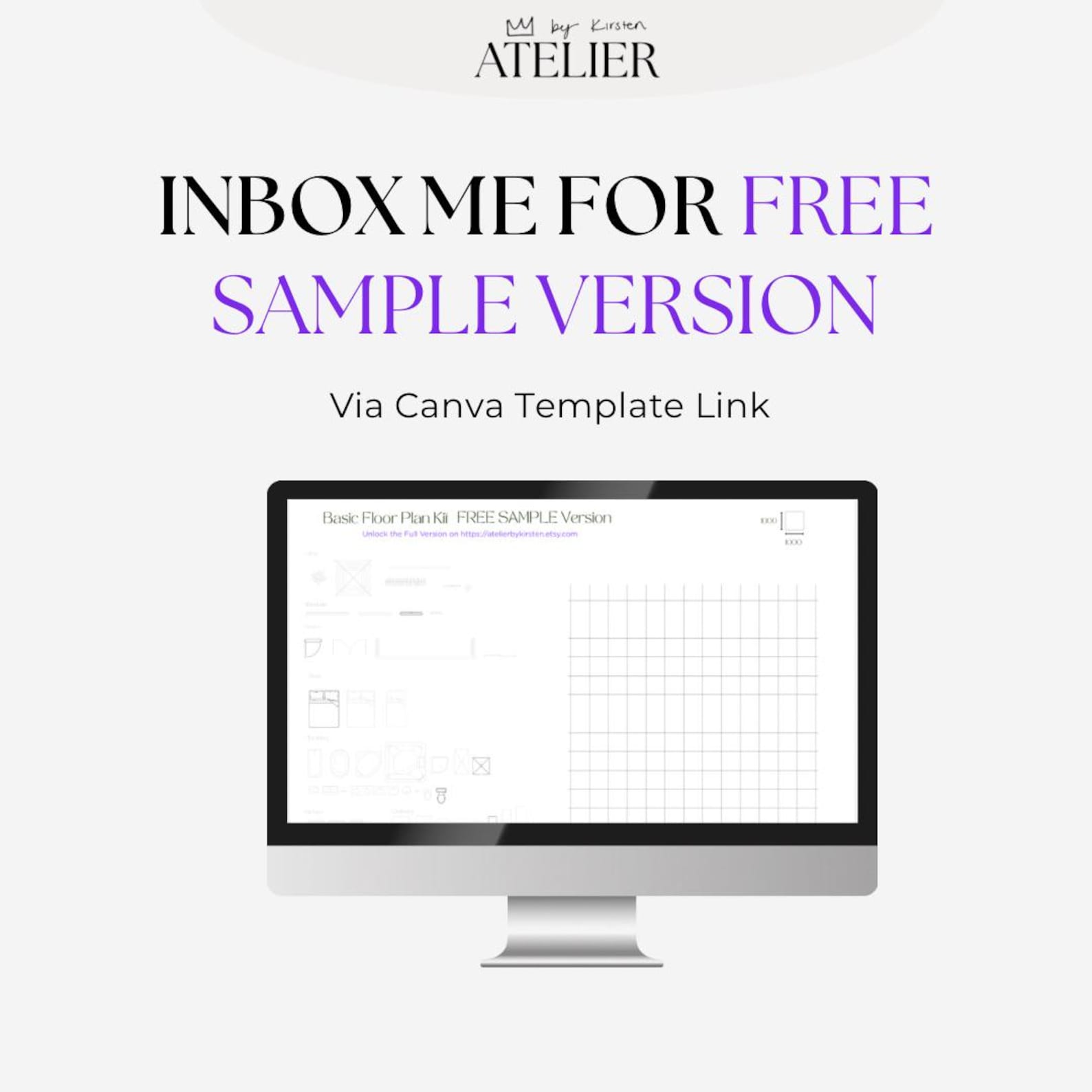 Interior Design Floor Plan Kit, Scaled Canva Template - Etsy