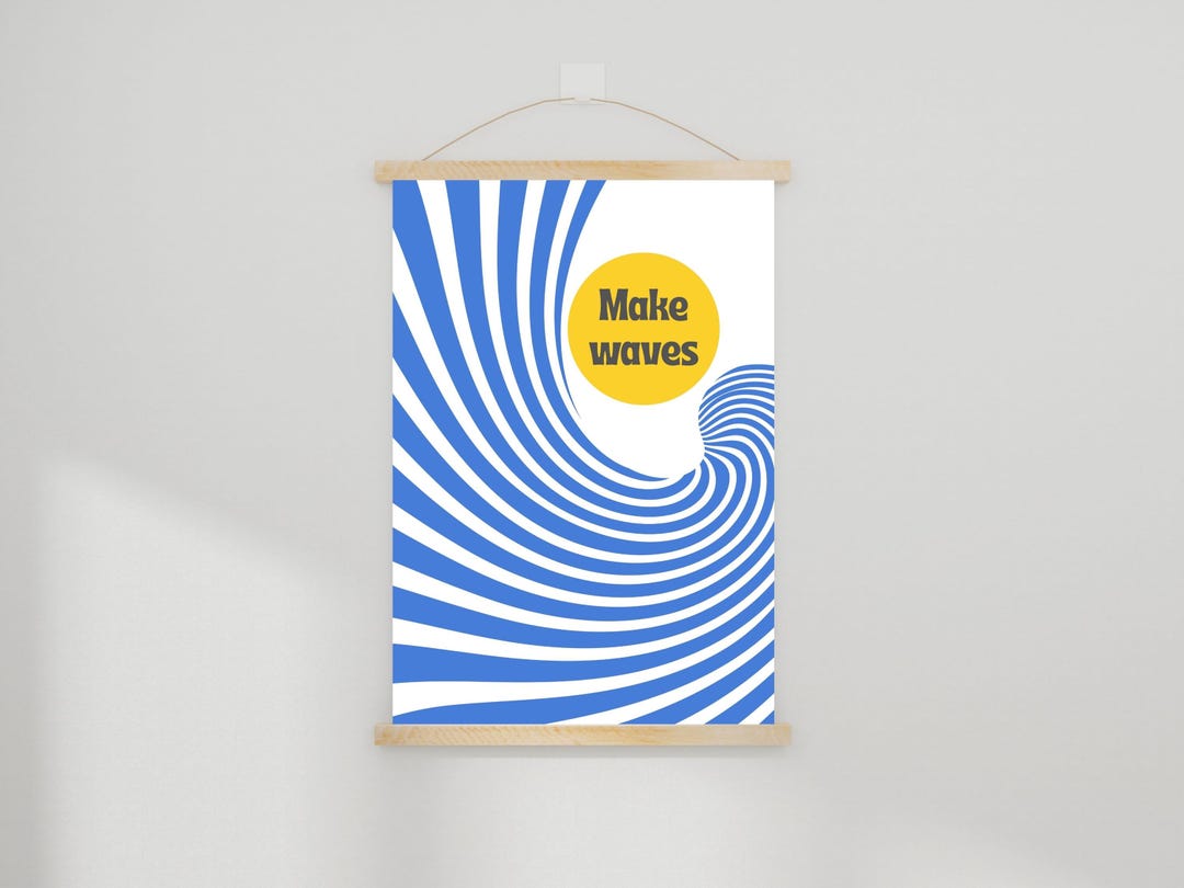 Make Waves Poster: Motivational Classroom, Growth Mindset, Kids ...