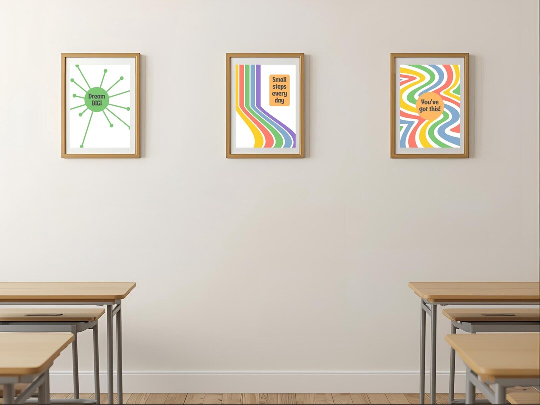 Multipack Motivational Classroom Posters: Dream Big, Small Steps Every ...