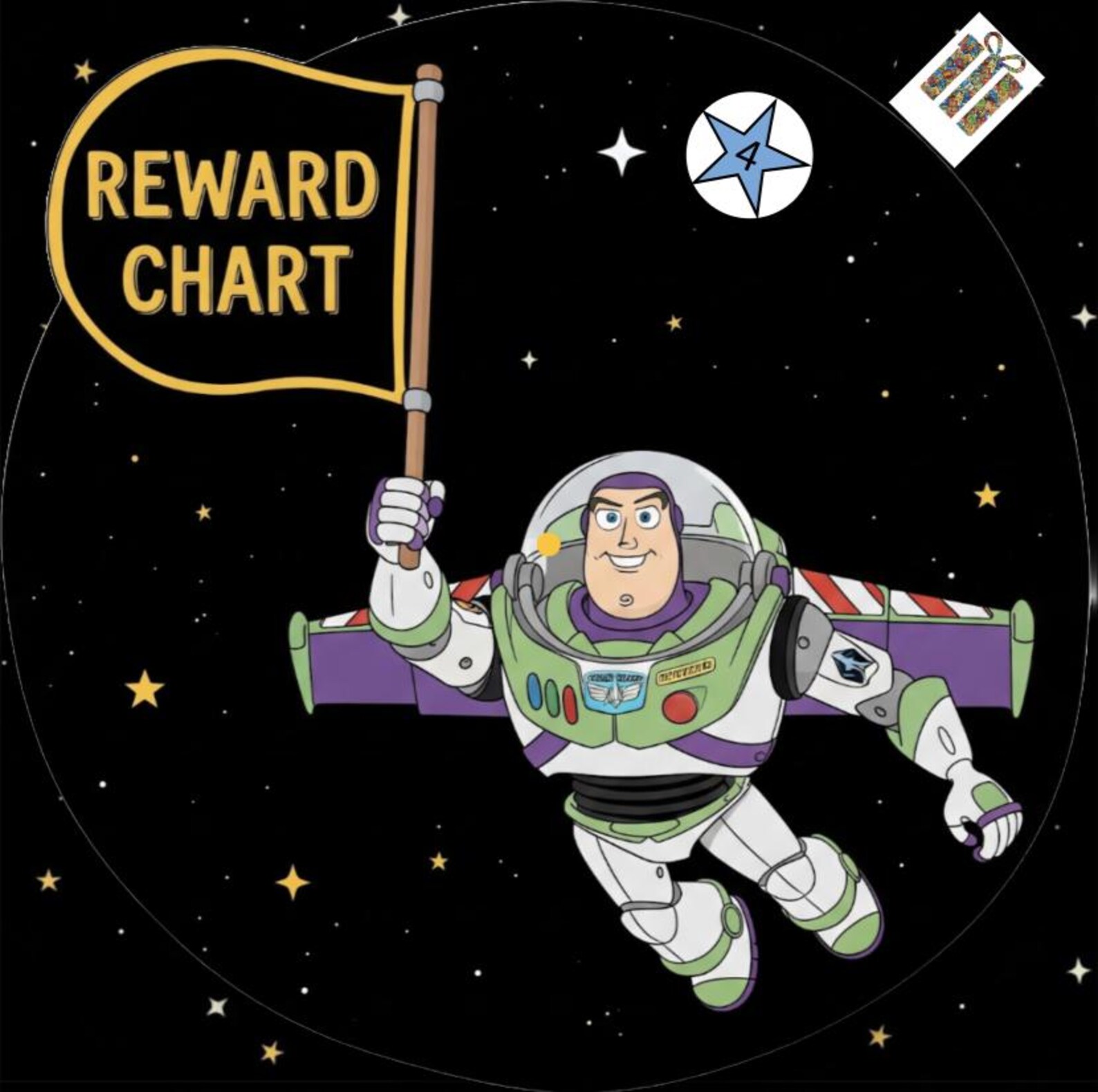 Buzz Lightyear - Reward Chart - Digital Download - Toy Story - Etsy