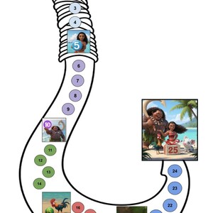 Moana Inspired Reward/sticker Chart - Maui's Fish Hook - Printable - Etsy