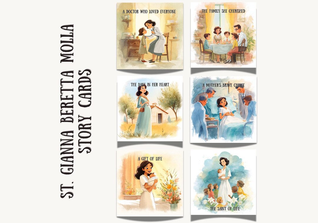 Saint Gianna Beretta Molla Story Cards: Catholic Faith for Kid - Etsy