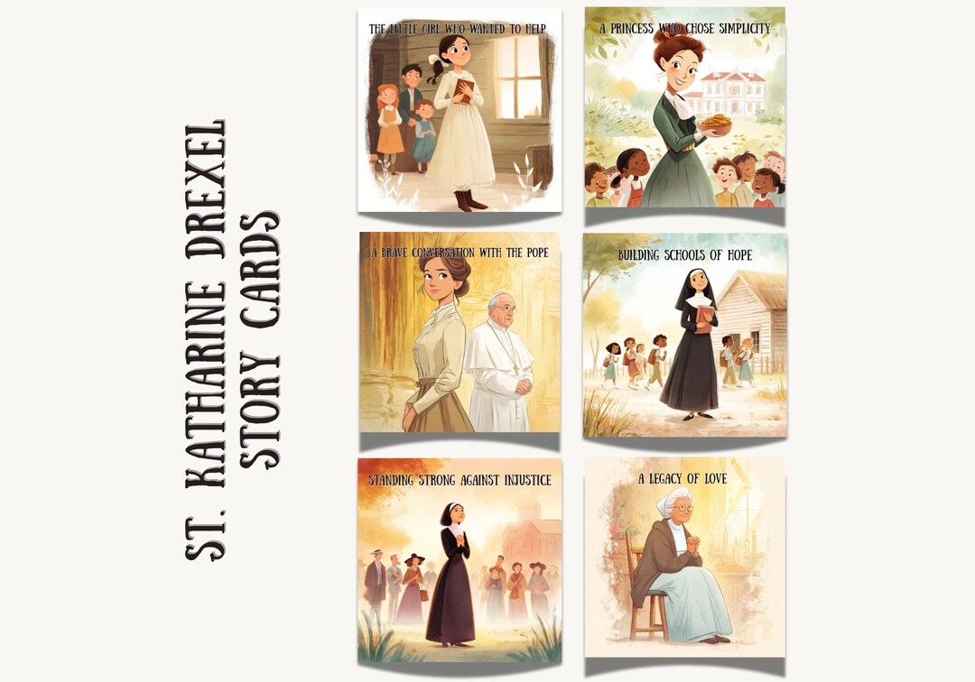 St. Katharine Drexel Story Cards: Faith Lesson for Kid - Etsy