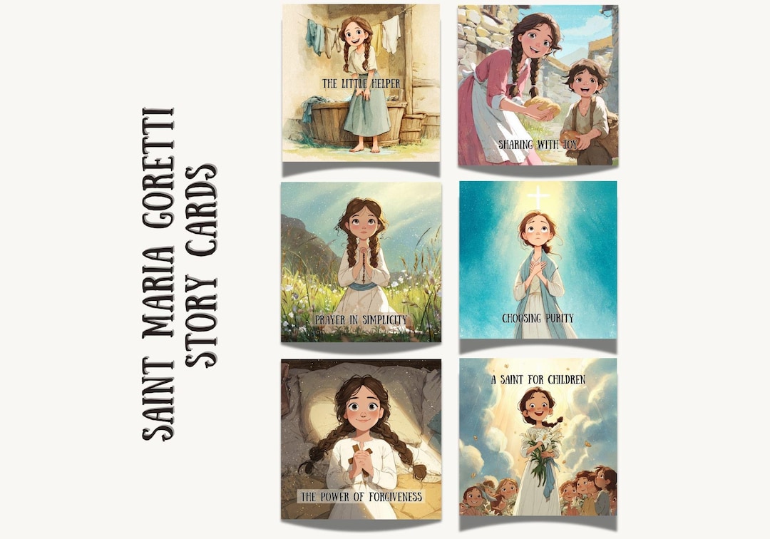 St. Maria Goretti Story Cards: Catholic Saint Lessons (digital Download ...