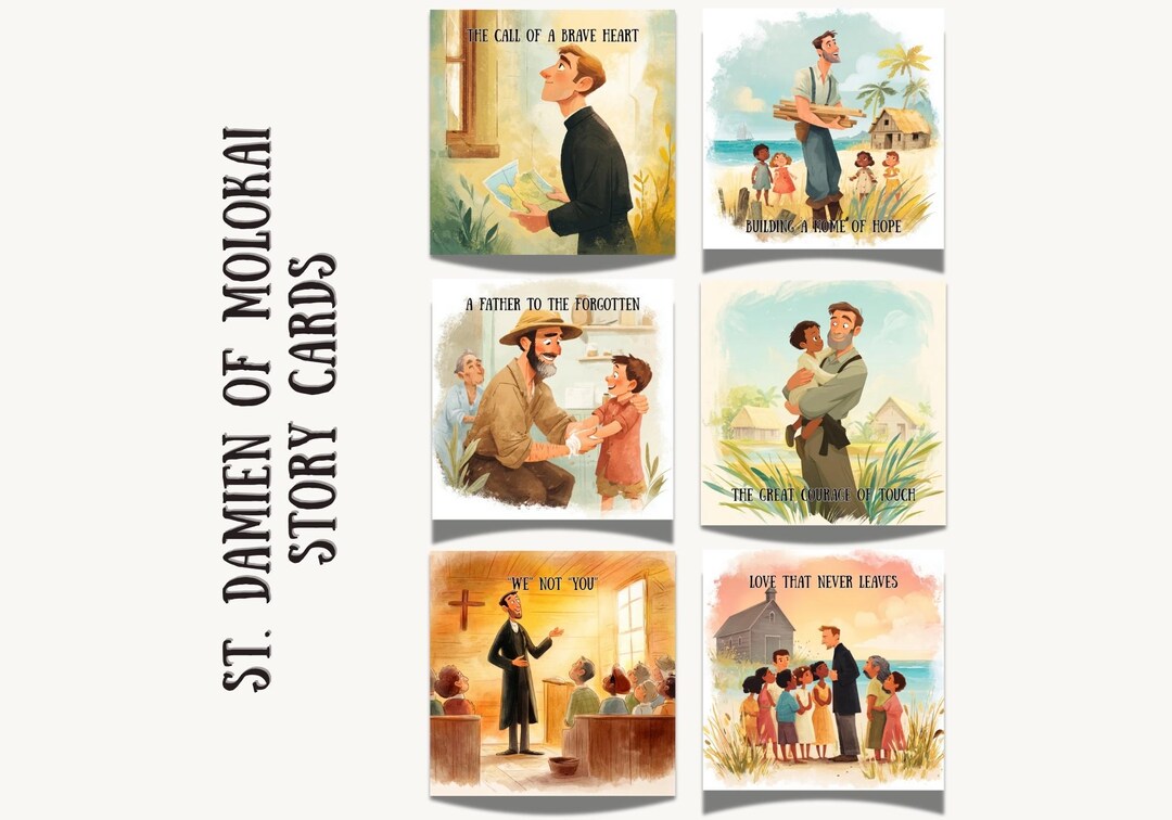 St. Damien of Molokai Story Cards: Catholic Kids Printable - Etsy