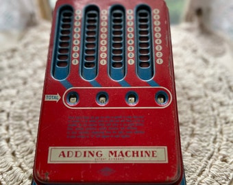 1950's Red & Blue Wolverine Adding Machine Retro Tin Toys Vintage - Etsy