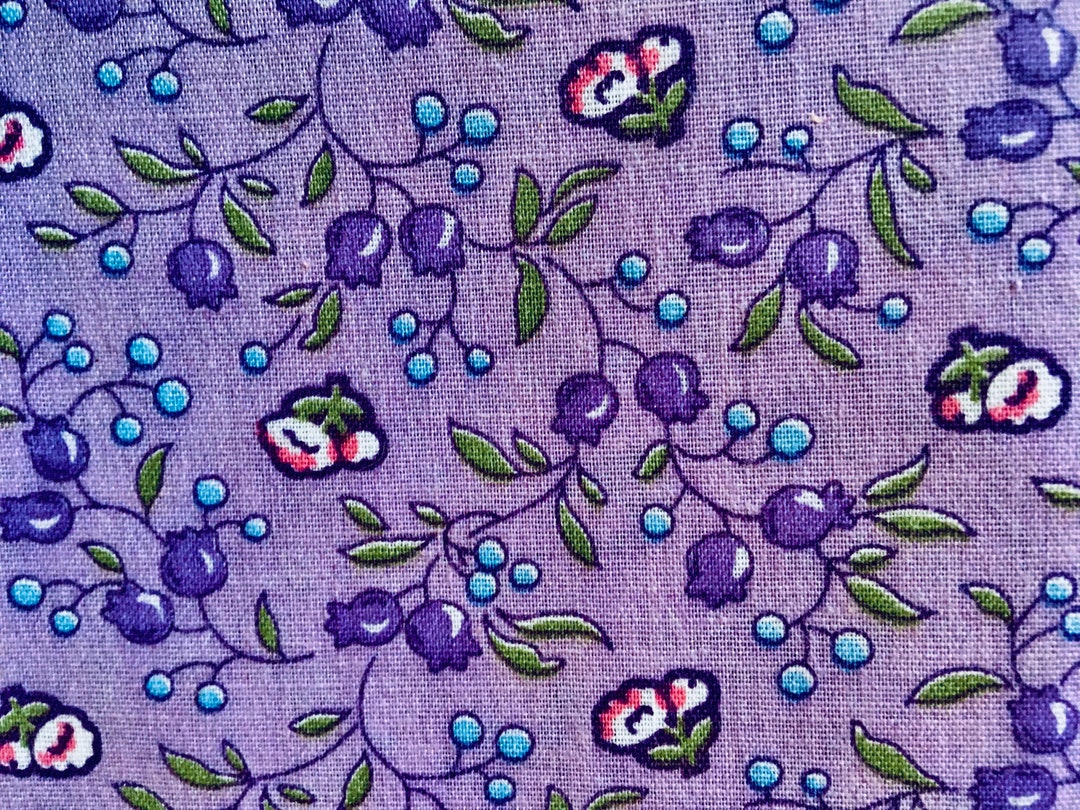 Vintage Purple Lavender Lily of the Valley Floral Flower Cottage Garden ...