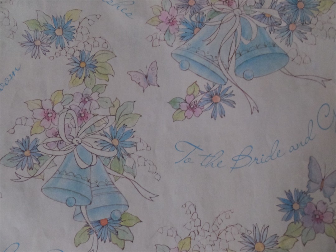 Vintage to the Bride and Groom Best Wishes Aqua Blue Yellow Wedding ...