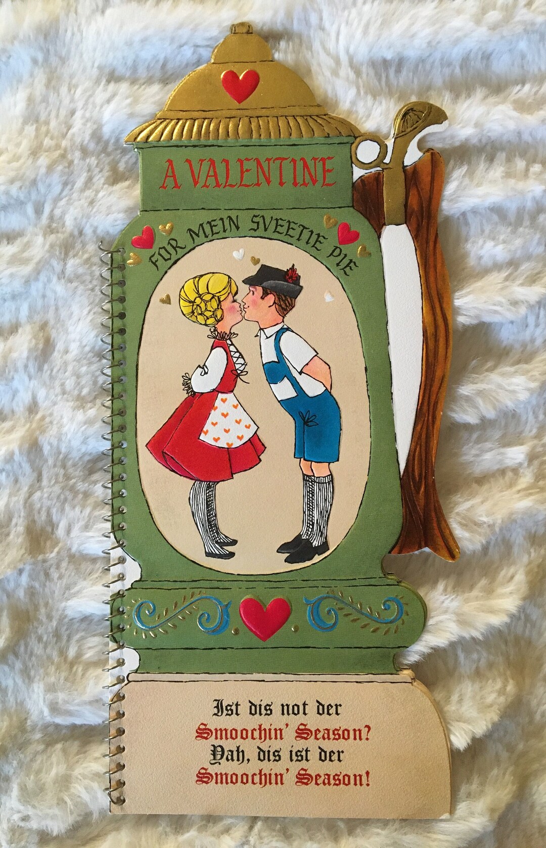 Adorable Vintage 1960's Hallmark Valentine's Day Spiral Love Notebook ...