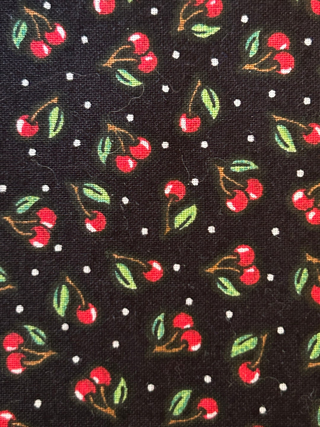 Vintage Mary Engelbreit Black Red Cherries Cotton Fabric - Etsy