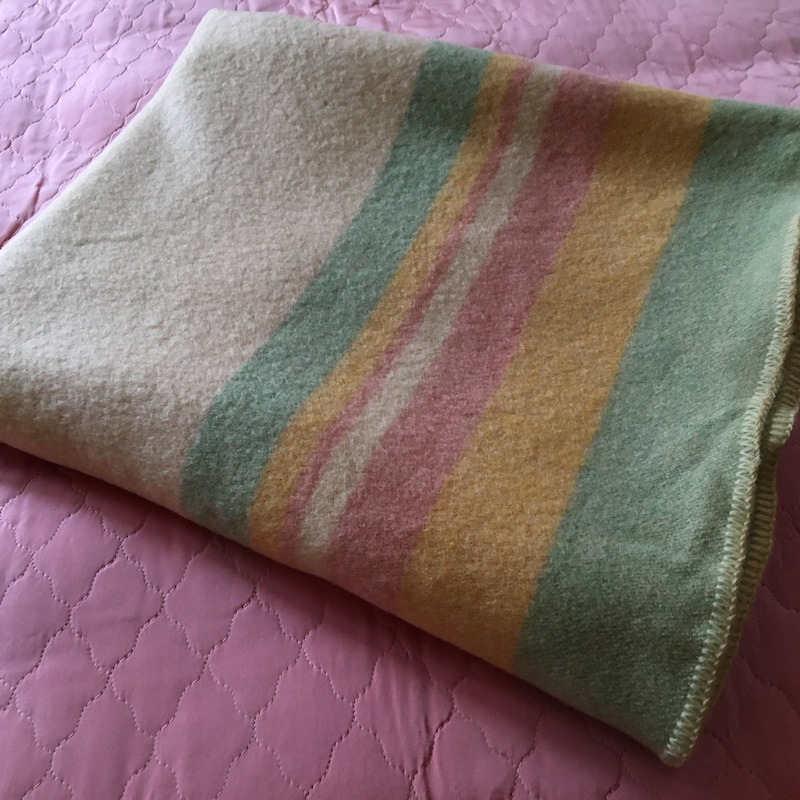 Striped Wool Blanket - Etsy