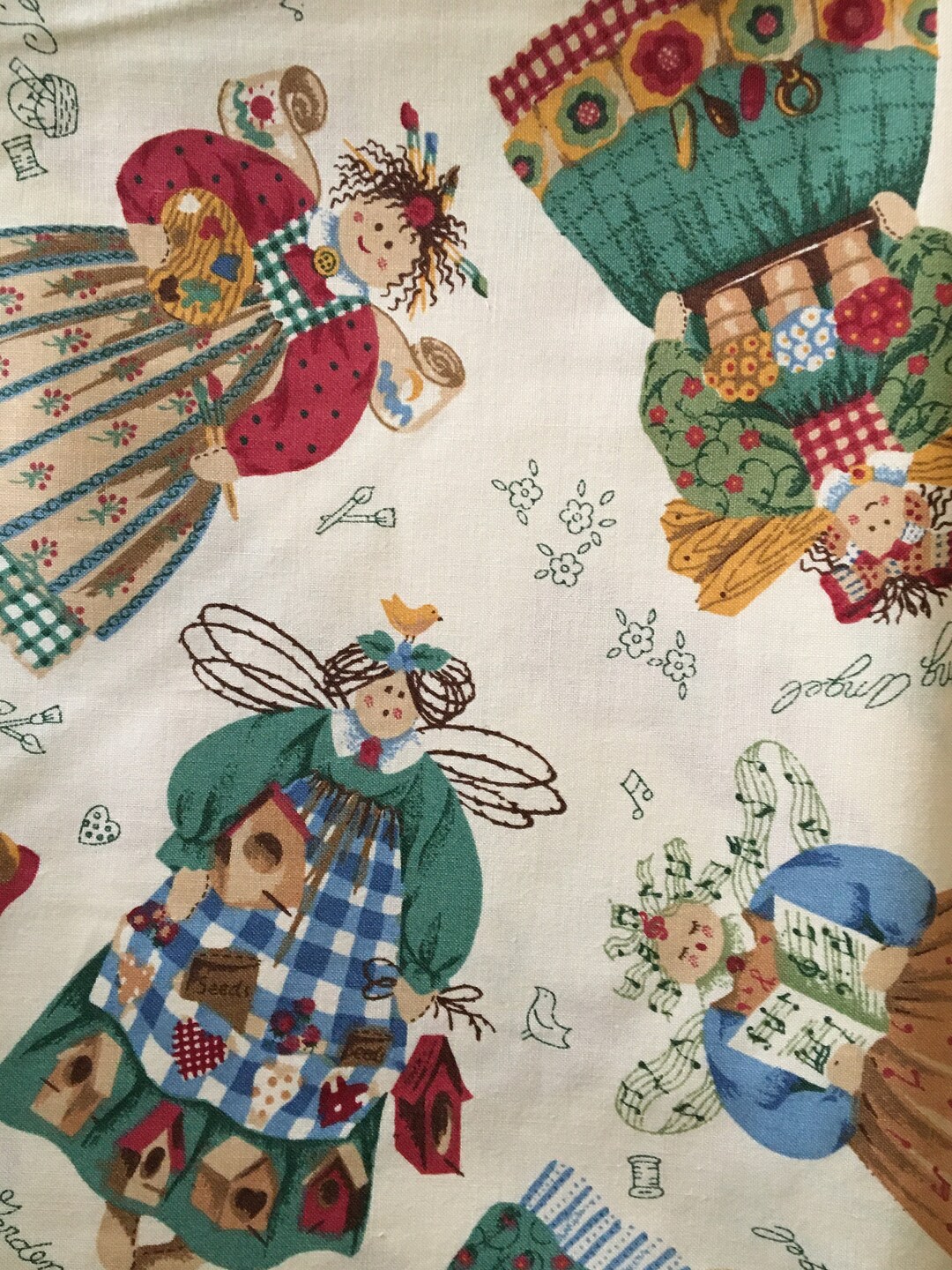 Vintage Singing Sewing Planting Painting Gardening Cooking Angels ...
