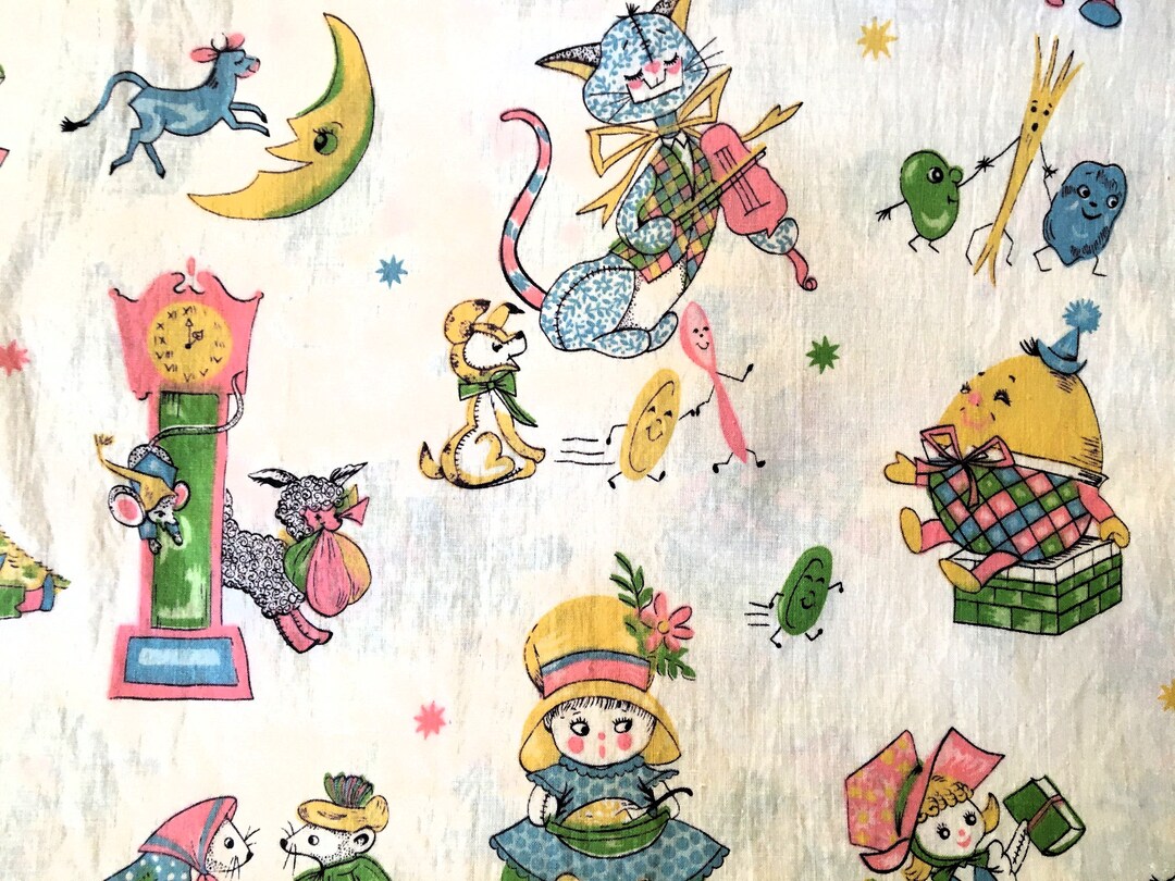 Vintage Nursery Rhyme Hey Diddle Diddle Humpty Dumpty Mary Had - Etsy