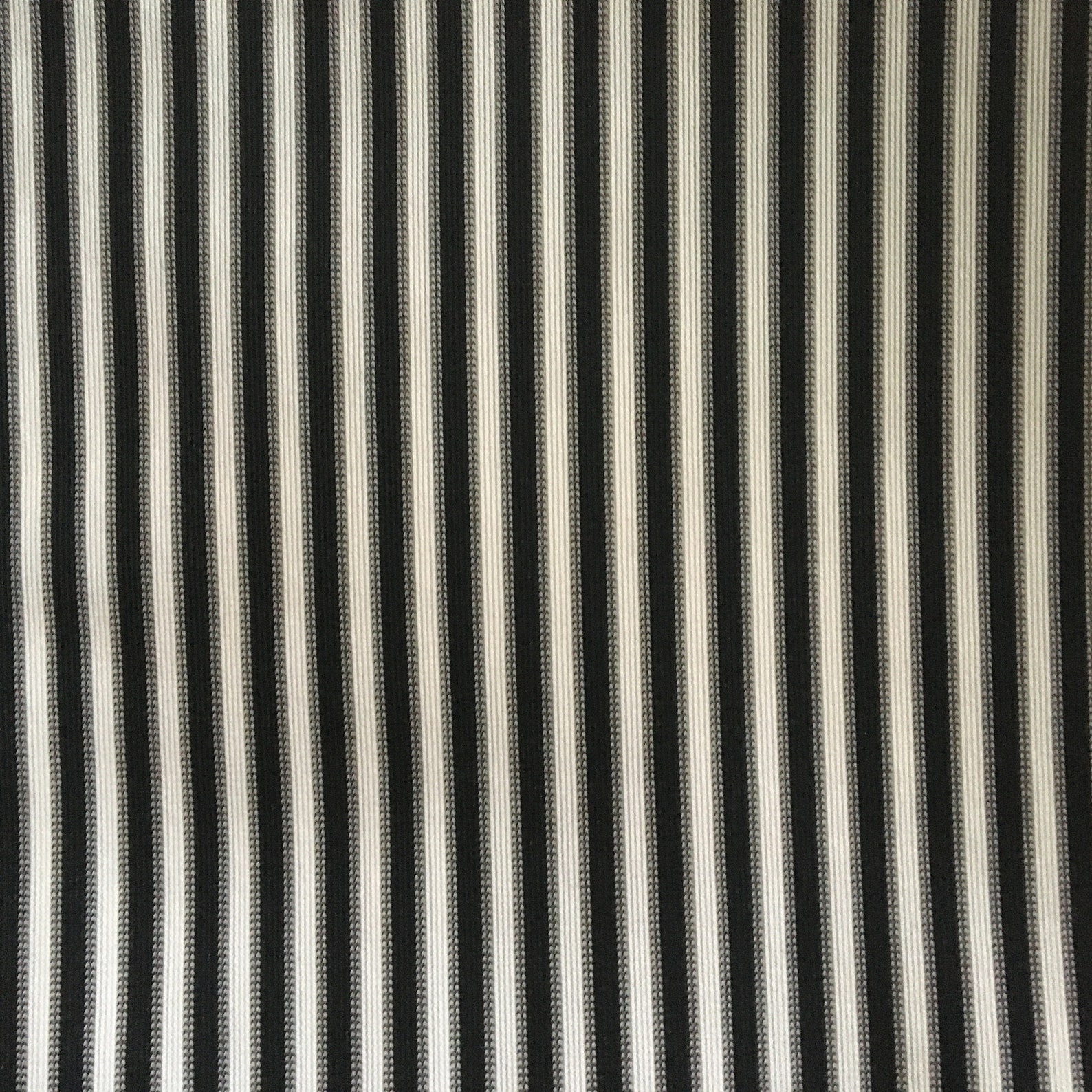 Vintage Black White Stripe Striped Polyester Fabric - Etsy