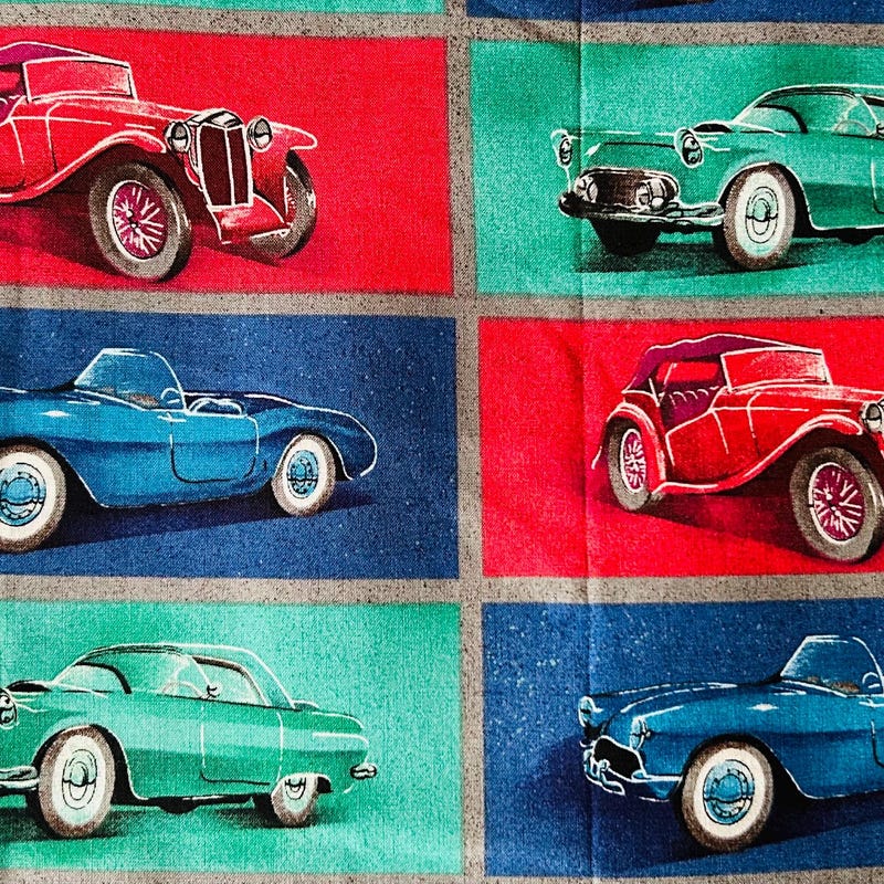 Vintage Car Fabric - Etsy